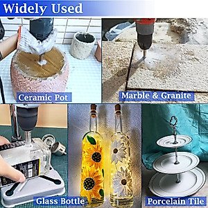 DaduoRi 1/2 inch Diamond Hole Saw, Wet Use, 1/2" Tile Hole Saw for Porcelain Tile Glass Granite Ceramic Marble Stone,12mm Drill bits x 2 Pack, Small (1/4" hex Shank)