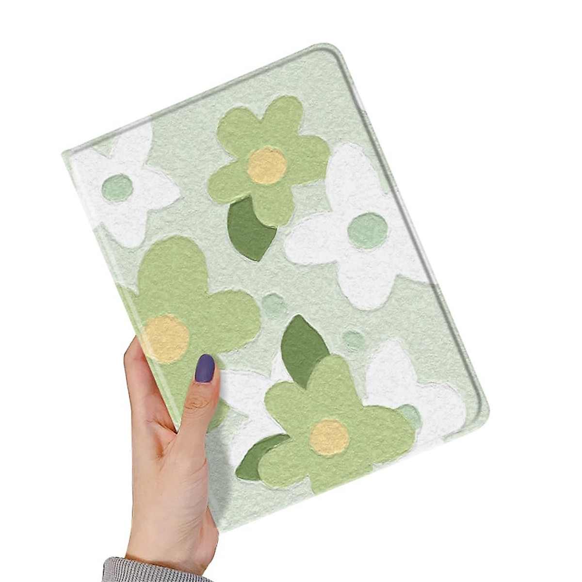 kaidisen Flower Case Compatible with iPad Mini A17 Pro 2024/ iPad Mini 6th Generation 2021 Case Flower Pattern Floral Illustration Cover Auto Sleep Wake Support Pencil Charging,Color 3