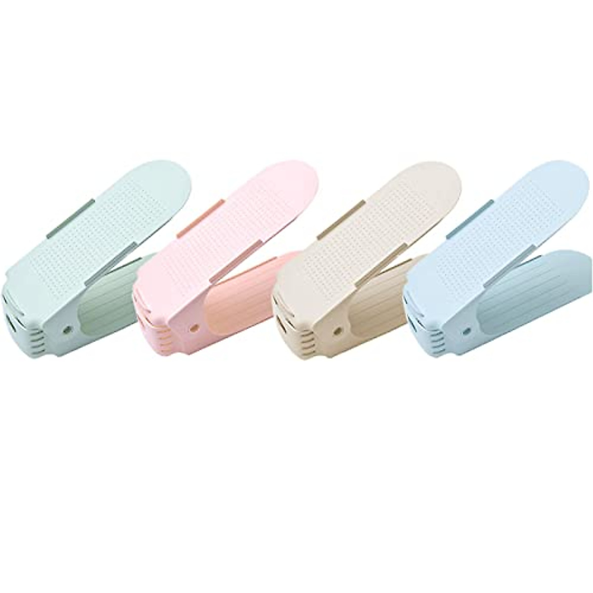 CHICIRIS Shoe Stacker, Shoe Slots Double Layer Shoe Shelf for A Pair of Shoes, 3.9 x 9.8 x 3.1 (Nordic Yellow)