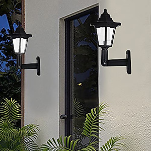 PMUYBHF Solar LED Lights Road Wall Mounted Installation Garden Fence Lights,Provide Brighter Lighting and Wider Detection Range,Decorate Garden