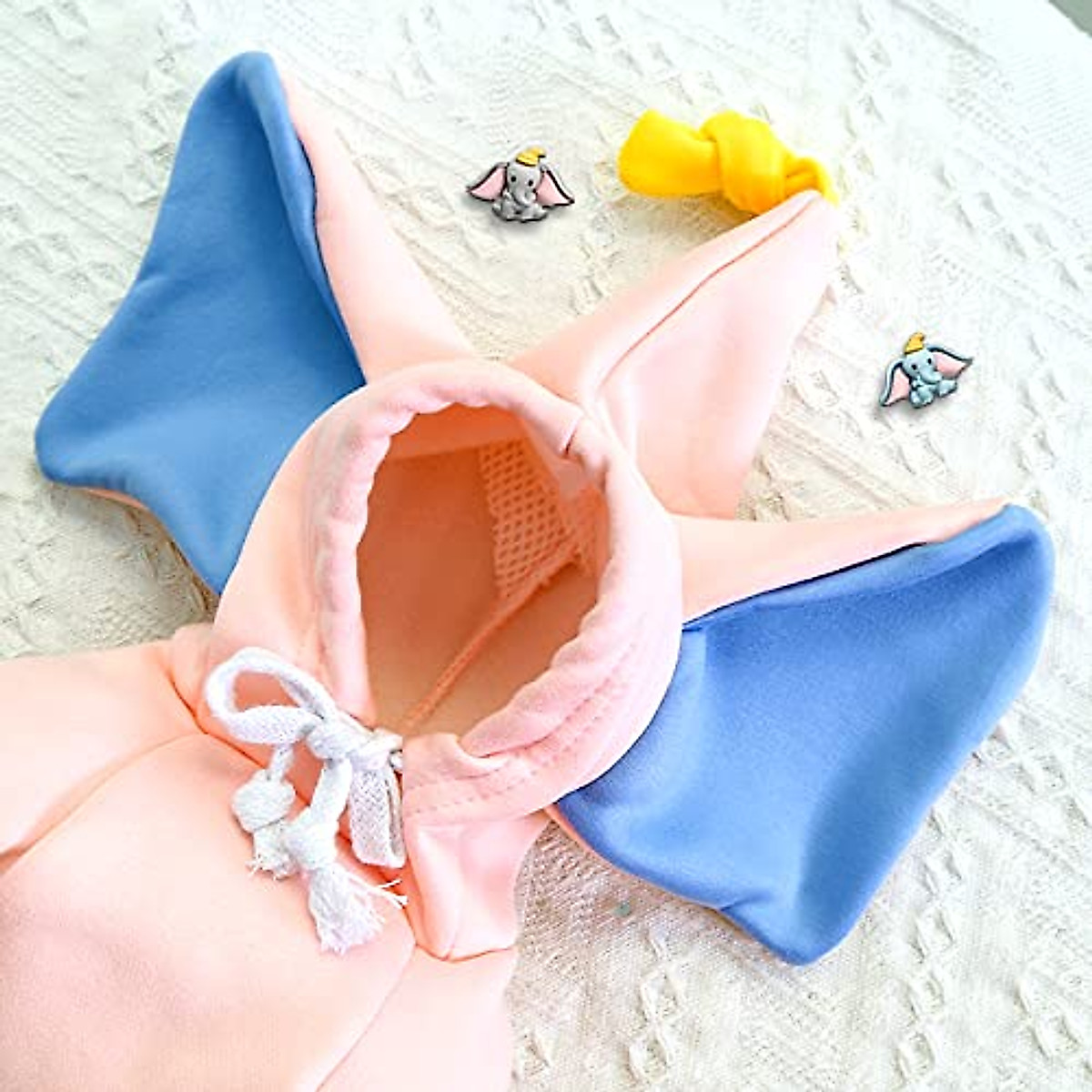 NACOCO Dog Elephant Halloween Costume Pet Cosplay Elephant Clothes Cat Hoodie Coat Dogs Warm Apparel and Pet Winter Clothes (Medium)