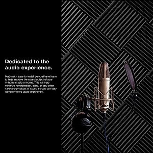 Fstop Labs Acoustic Foam Panels, 1" X 12" X 12" Mushroom Studio Wedge Tiles, Sound Panels Sound Proof Foam Panels Sound Proofing Padding For Wall
