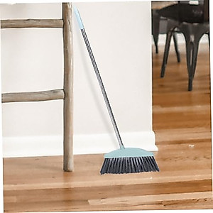 HONMEET 2pcs Stainless Steel Broom Hair Sweeping Broom Garden Broom Household Broom Stoop Broom Floor Sweeping Broom Outdoor Brooms Standing Broom Garbage Sweeping Broom Blue Plastic