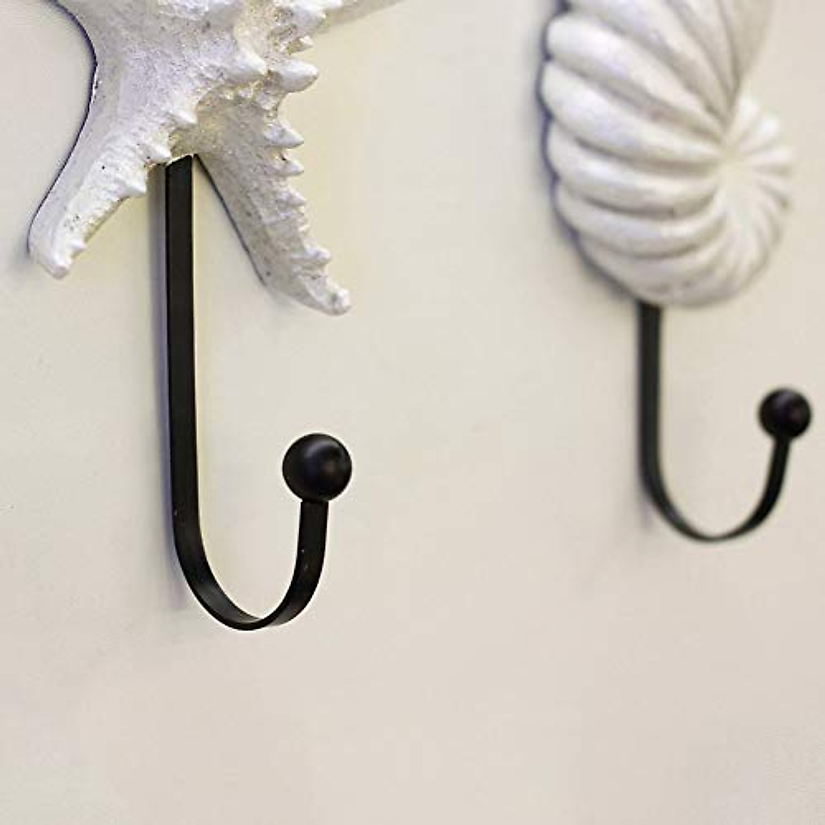 Sea Shell Wall Hook Hangers, Vintage Seashell Coat Hook Hanger, 3pcs/Set Resin Hanger Decorative Hooks, Coastal Theme Beach House Decor