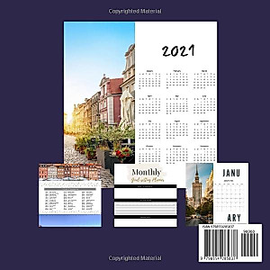 Poland Photo Calendar January 2021 - June 2022: 18 Monthly Mini 8.5 X 8.5 Picture Book| Cute 2020-2021 Year Blank At A Glance Colorful Desk Page ... Country Nature Art Landscape Theme