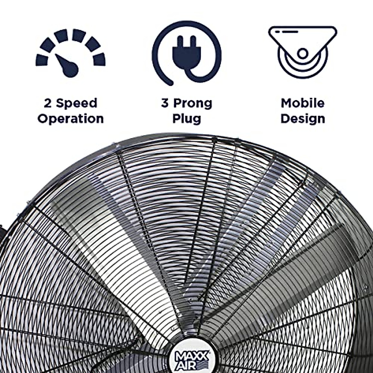 Maxx Air 42" High Velocity Industrial Belt Drive Barrel Fan. Damage and Dent Resistant (42 Inch Barrel Fan)