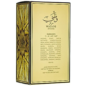 Al Wataniah Perfume For Unisex, Watni Intense Gold