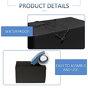 Whynonap WHYNONAP 8x6x4 inches Shipping Boxes set of 25, Packing Small Plastic Shipping Boxes for Packaging Small Business, Black Plastic Cardboard Boxes for Gifts, Mailing,, WNN25P-B864