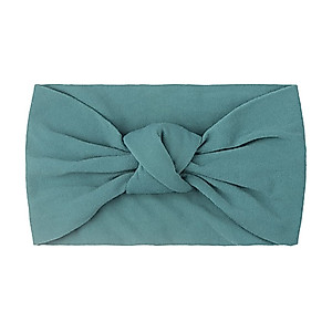 Whteian Baby Girls Headbands Newborn Infant Toddler Hairbands Turban Knotted Bows Children Hair Accessories (23 - Color)