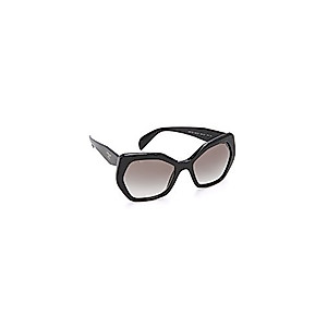 Prada Heritage PR 16RS 1AB0A7 Black Plastic Butterfly Sunglasses Grey Gradient Lens