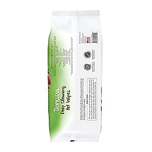 TropiClean Berry & Coconut Dog Wipes for Paws and Butt | Deep Cleaning Dog Grooming Wipes | Safe for The Face | Cat Friendly | 100 Count