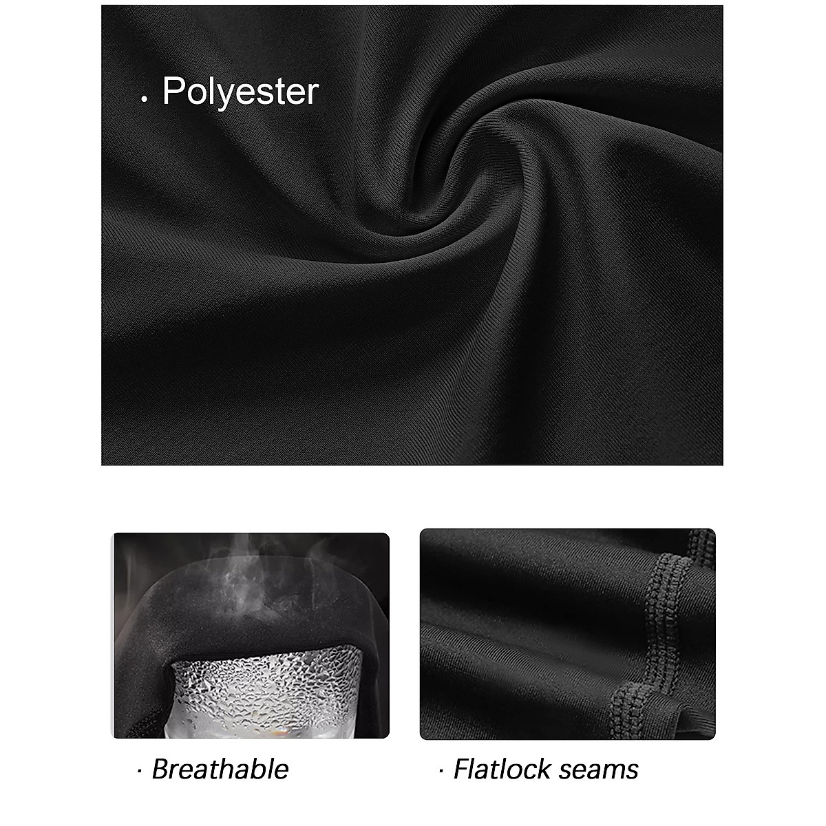 Rolimaka 3 Pack Boys' Girls' Compression Shirts Youth Long Sleeve Undershirt Sports Moisture Wicking Baselayer 3Black S