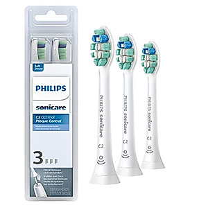 Philips Sonicare Genuine C2 Optimal Plaque Control Toothbrush Heads, 3 Brush Heads, White, HX9023/65