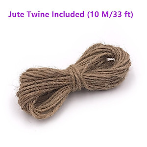 aHeemo Mini Clothespins, Mini Natural Wooden Clothespins with Jute Twine, Multi-Function Clothespins Photo Paper Peg Pin Craft Clips (Natural 250 Pcs)