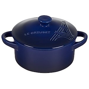 Eiffel Tower Stoneware Mini Cocotte - Indigo