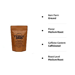French Press Specialty Coffee, Coarse Ground, Primos Coffee Co (Medium Roast, 12 Oz)
