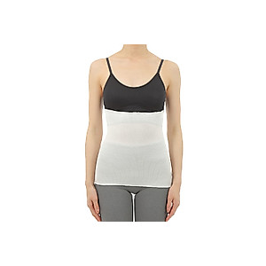 DuringVillage Belly Warmer Haramaki Thermal Underwear Top Cotton & Silk for Women Made in Japan (White,Medium)