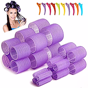 Hair Roller Jumbo Size sets Self Grip Salon Hair Curlers Large Hair Rollers 3 Inch 6 Size 24 Pack