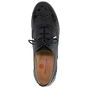 Womens Casual Comfortable Genuine Leather Lightweight Performance Spikeless Breathable Waterproof Cushion Support Laceup Golf Shoe Black Soft Patent 7.5