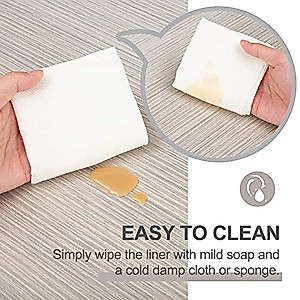 Rxemohesuoh Drawer Liner, Non-Adhesive Shelf Liner, 17.5IN x 10FT Double Sided Non-Slip Cabinet Liner Washable for Kitchen, Shoe Rack - Clear