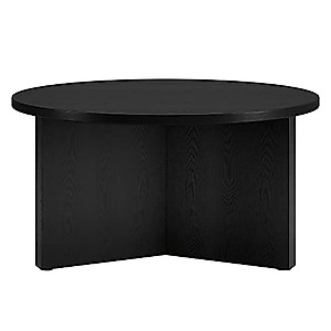 Henn&Hart Anders Coffee Table, 32" Wide, Black