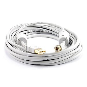 CABLESONLINE.COM ATLANTIC COMPUTERTECH 20 Feet A/B Hi-Speed with Ferrite Cores USB 2.0 Cable