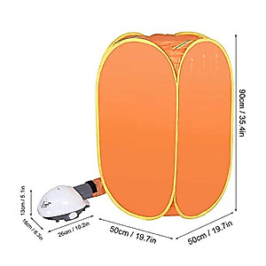 Junluck Clothes Dryer, 800W Portable Folding Electric Air Drying Clothes Dryer Clothing Dryer Heater Drying Rack Cover Laundry Clothes Dryer Heater for Home & Dorms(US)