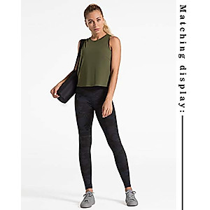 Dragon Fit Compression Yoga Pants Power Stretch Workout Leggings with High Waist Tummy Control (Small, Ankle-Camo)