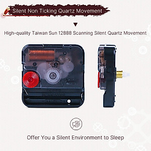 VIKMARI 14 Inch Silent Non-Ticking Wooden Round Wall Clock Big Arabic Numerals Wall Clocks Sunset by The Sea Beach Pattern Clock Battery Operated Home Decor Hanging Clocks