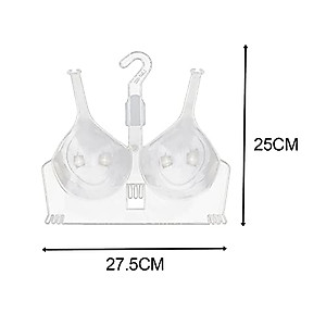 PETSOLA 5 Pieces Clear Bras Display Stand Multipurpose Bras Hangers for Shop Bathroom Home Organization