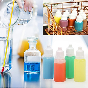 Burry Life Science 12PCS 5ML White Plastic Empty Squeezable Dropper Bottles Portable Eye Liquid Dropper Small Plastic Refillable Containers with Screw Cap and Plug (White, 5ML)