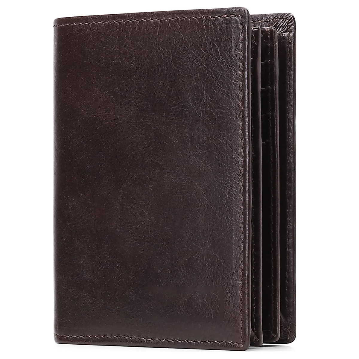 GOIACII Wallets for Men Large Capacity Genuine Leather RFID Mens Bifold Wallet with 16 Card Slots