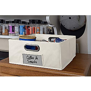 Niche Cubo Low Open Folding Fabric Bin, Single, White