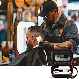 Case for Wahl Professional Peanut Classic Clipper/Trimmer #8685, 8655-200, 8081, 8035 and Attachment Clippers Comb Blade Accessories- Black