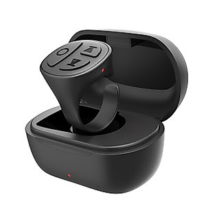 STDFORU TikTok Scrolling Ring Remote Control Kindle App Page Turner Camera Remote Shutter TIK Tok Scrolling Ring for iPhone iPad Android iOS (Black)