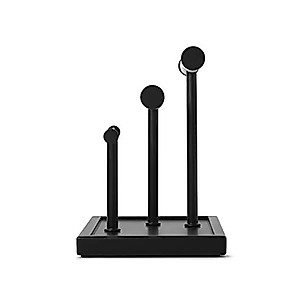 Umbra Trigem Hanging Jewelry Organizer Tiered Tabletop Countertop Free Standing Necklace Holder Display, Small, Black Walnut