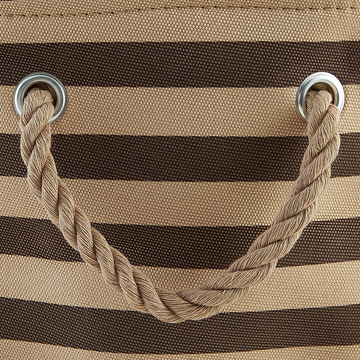 Bone Dry Pet Storage Collection Striped Paw Patch Bin, Small Rectangle, Brown