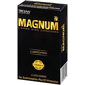 Trojan Magnum Large Size Lubricated Condoms - 12 count