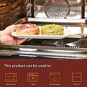 WishDeco Ceramic Rectangle Plates Set of 6, White Serving Platters, 9 Inch Small Serving Plates, Porcelain Party Plates for Appetizer, Dessert, Salad, Sushi, Snack, Cake, Microwave & Dishwasher Safe