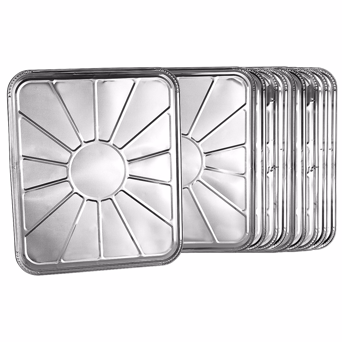 Plasticpro Disposable Foil oven liner Reusable Oven Drip Pan - Tray for Cooking and Baking Pack of 10