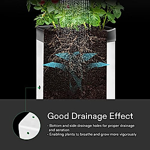 VIVOSUN 50-Pack 3 Gallon Grow Bags for Plants, Black-and-White Thick Plastic Bags for Potting Seedlings, and Rooting