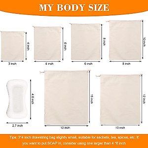 AUCIWLK 50 Pieces Muslin Bags Cotton Drawstring Bags Sachet Bag for Home Supplies fabric bags…