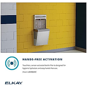Elkay EZH2O Refrigerated Surface Mount Bottle Filling Station, Non-Filtered, 8GPH, Stainless Steel