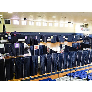 Portable Room Divider | Privacy Screen | Room Divider for Education, Clinics, Biometric Screenings, Health Screenings and Travel | No Tools Required | Dark Blue