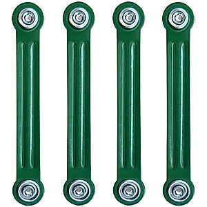 Glider Bearing Arm Bracket Replacement Hardware Rocker Parts, 9 Inch Overall Length, 7-1/2 Inch Between Mounting Holes, 4 Pack Patio Glider Parts Rocker for Outdoor Glider and Garden Bench,Green