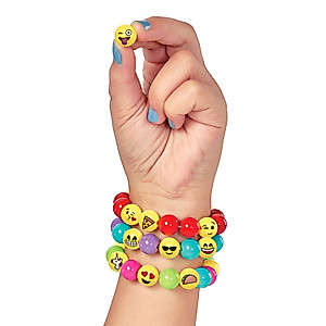Creativity for Kids Emoji Bracelets, Makes 5 Bead Bracelets - Arts and Crafts Jewelry Making for Kids