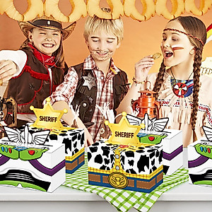 AHIONB Toy Inspired Story Party Favor Treat Boxes, 12 Pcs Present Boxes Paper Gift Boxes, for Theme Birthday Baby Shower Party Supplies Decoration