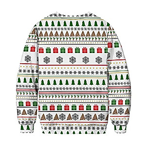 Mens Ugly Christmas Sweatshirt Sweatshirts for Xmas Party Celebration 3D Printed Funny Crewneck Pullover