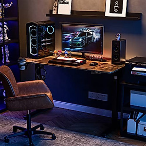 Azonanor Standing Desk - Stand up Desk with Splice Board, Electric Adjustable Height Desk, 48 x 24 Inches Sit Stand Home Office Desk