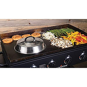 Blackstone Griddle Accessories - 12 Inch Round Basting Cover - Stainless Steel - Cheese Melting Dome and Steaming Cover - Best for Use in Flat Top Grill Cooking Indoor or Outdoor